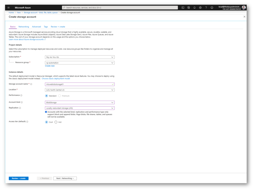 Deploy Intune Applications With Powershell And Azure Blob Storage The Lazy Administrator