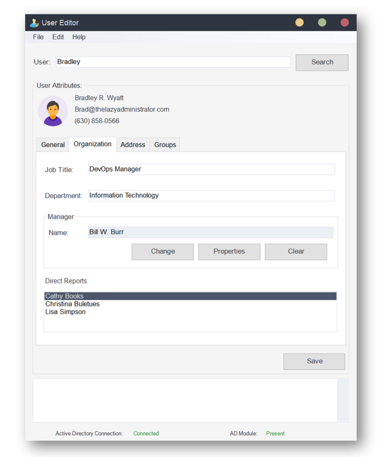 Easily Enable End Users To Manage Active Directory Users With Powershell Gui The Lazy